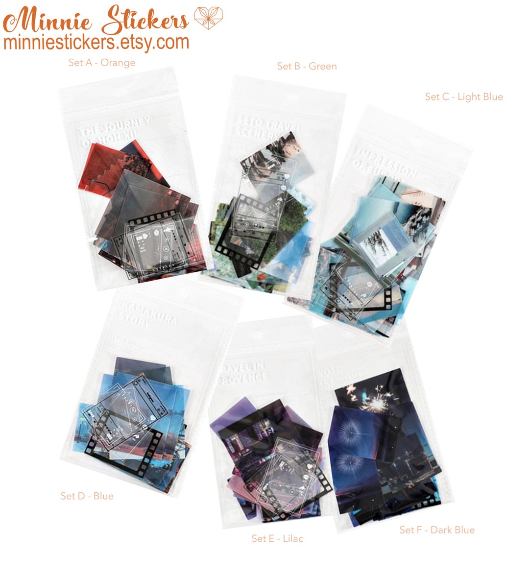 45pcs Collage Stickers, Vintage Nature Landscape Travel Collage ...