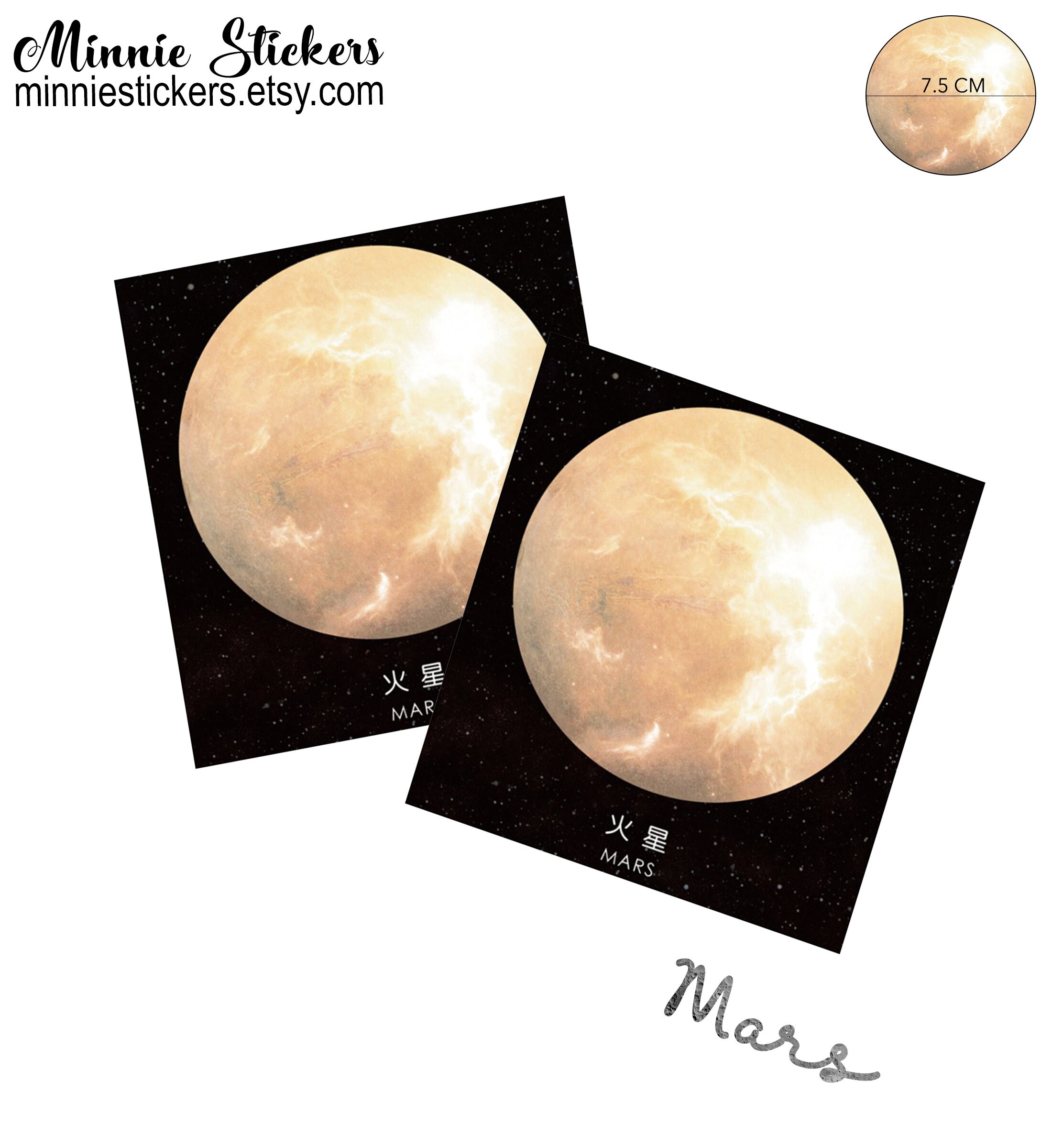 Planet Sticky Notes, Space Planet Memo Pads, Moon Earth Mars Mercury ...