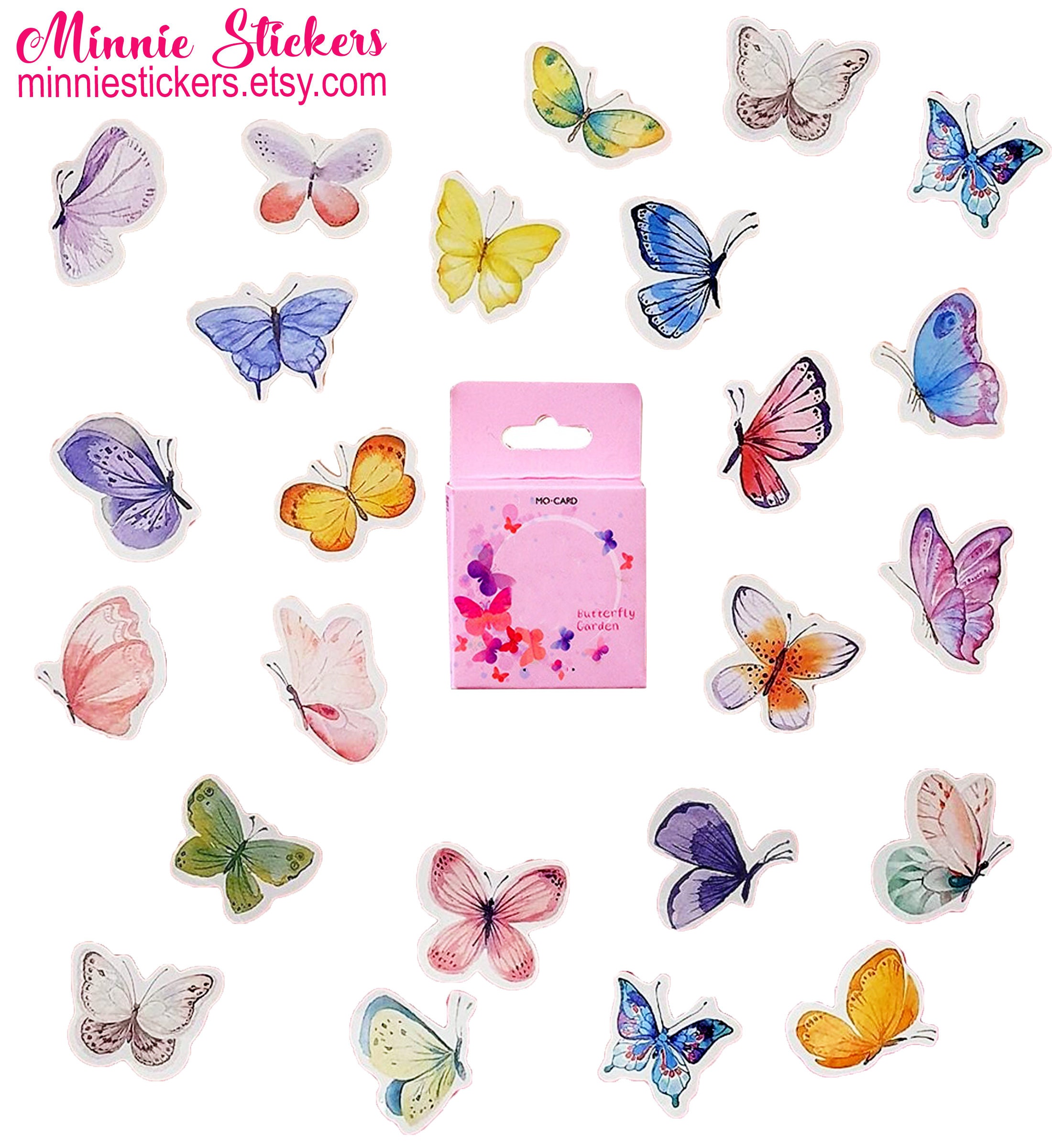 46pcs Butterfly Stickers Pack Cute Butterfly Stickers - Etsy