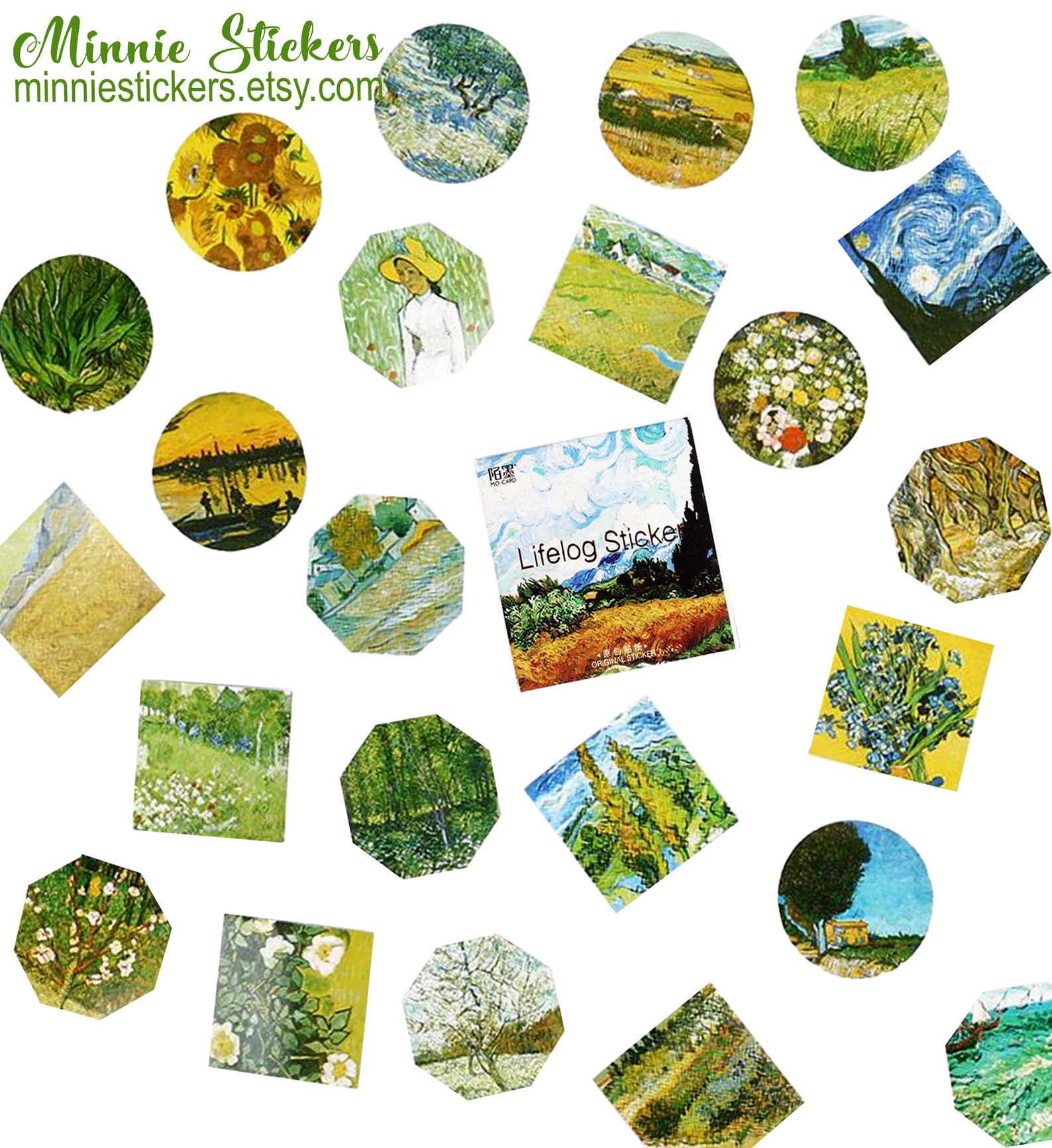 45pcs Van Gogh Stickers Classic Stickers Pack Painting | Etsy