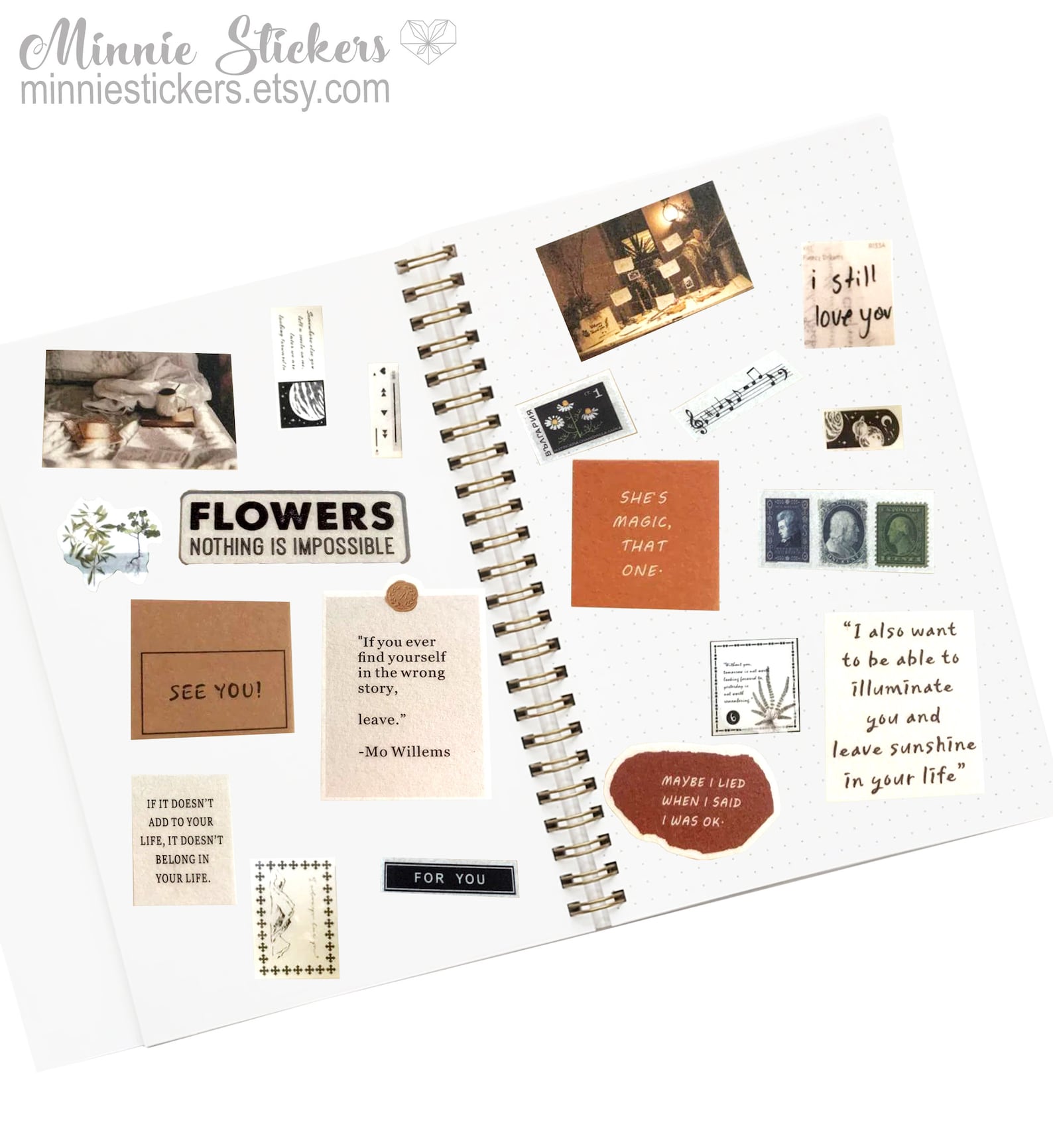 Collage Sticker Sheet Washi Collage Stickers Diary - Etsy