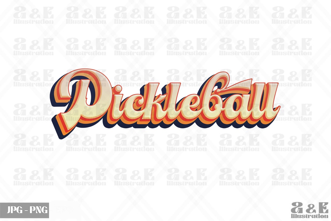 Vintage Pickleball Text PNG: Retro Sport Design (digital Download) - Etsy