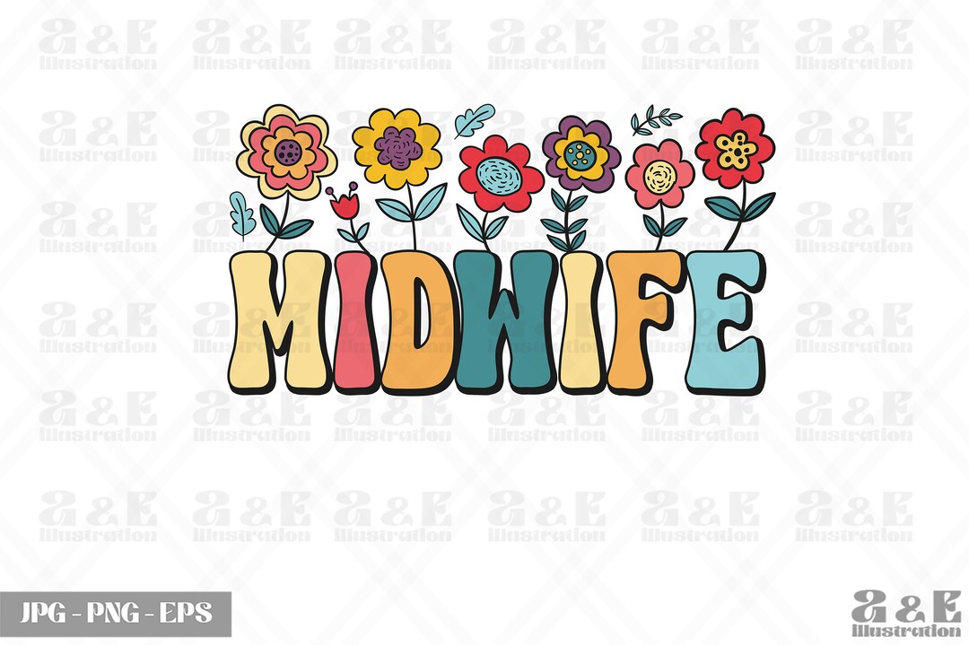 Retro Midwife Png Design, Midwife Digital Download, Nurse Midwife ...