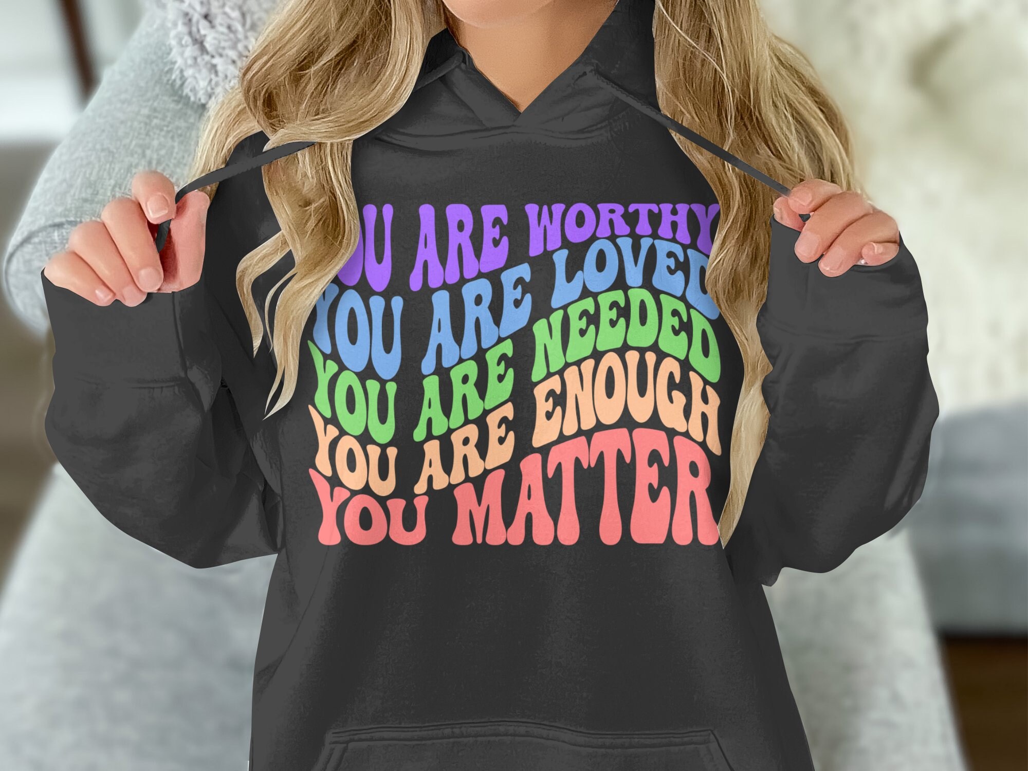 Wavy Words Motivational Png, You Are Worthy Png File, Digital Download ...