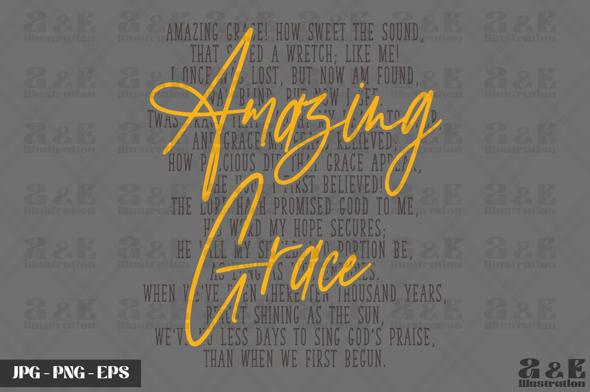 Amazing Grace Digital Download, Christian Png Designs, Scripture ...