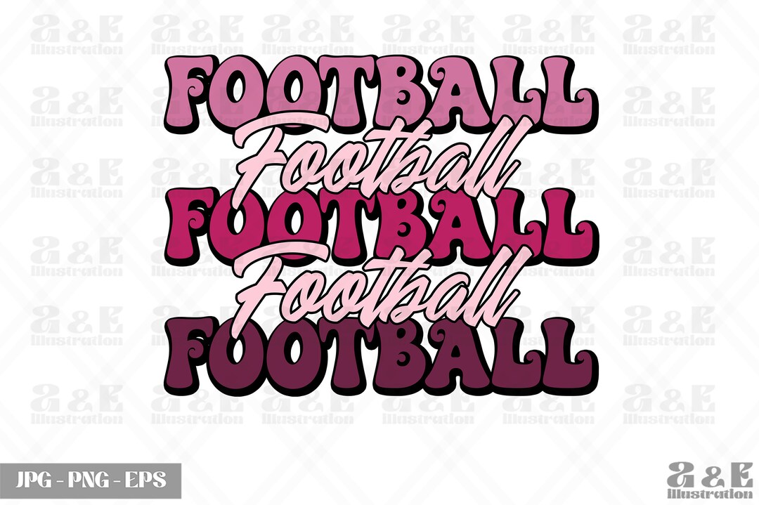 Retro Football Png Design, American Football Digital Download, Football ...