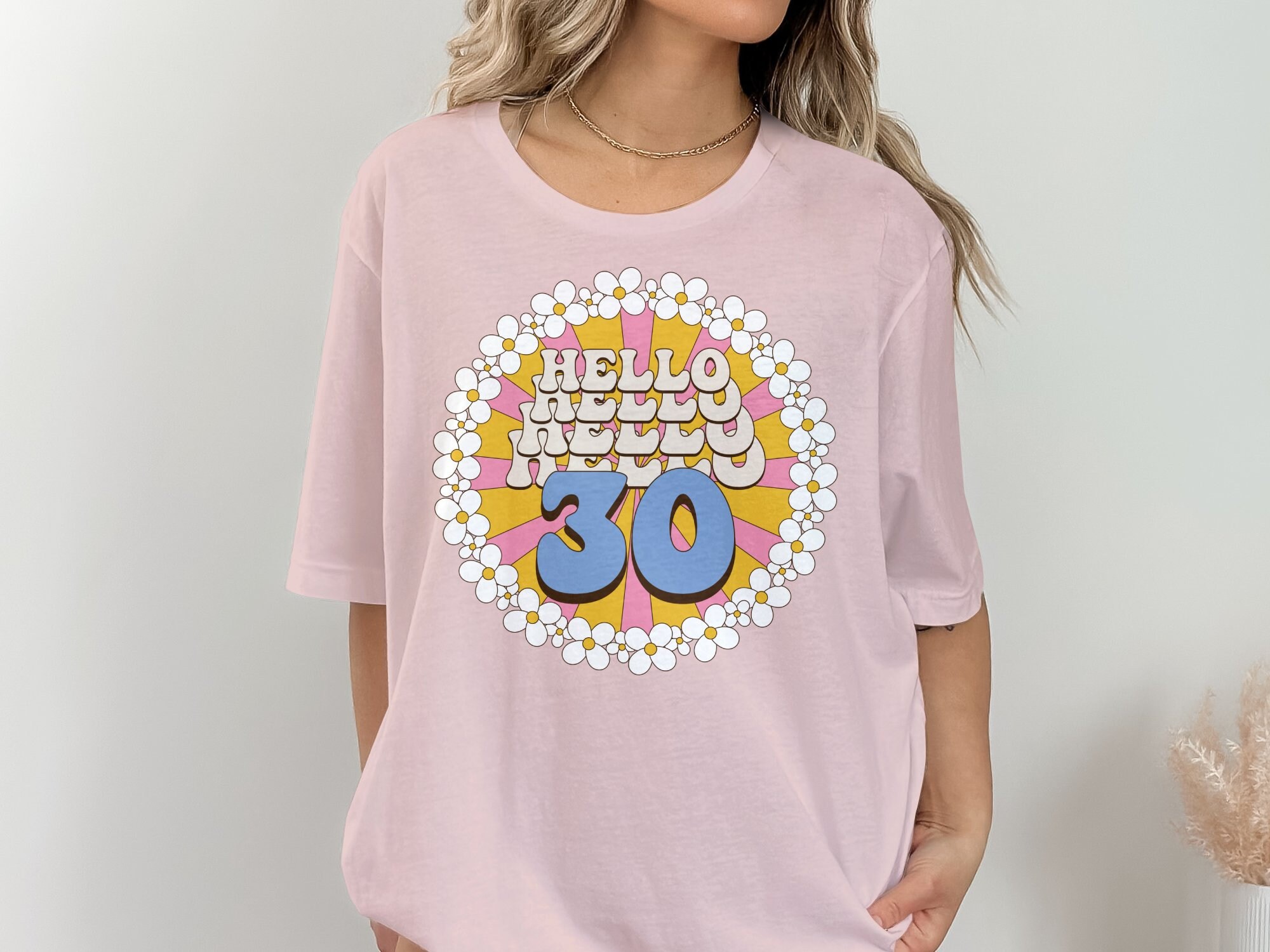 Retro Hello 30th Birthday Png Design Birthday Digital - Etsy