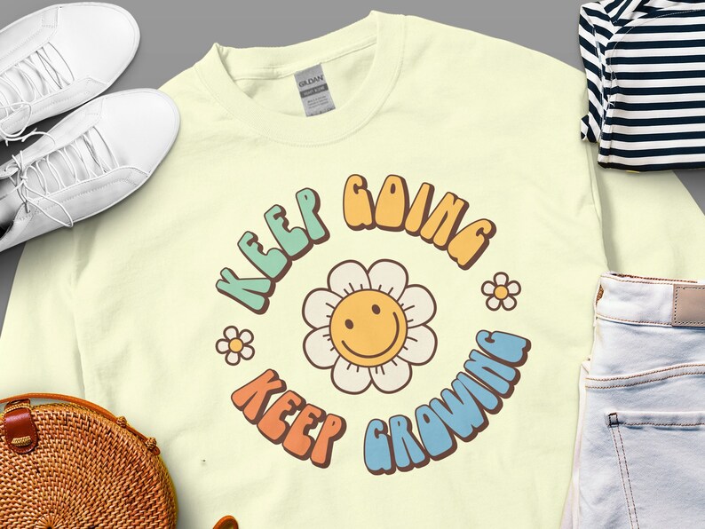 Retro Self Growth PNG: Motivational T-shirt Design (digital Download ...