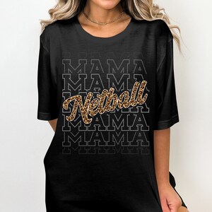 Leopard Print Netball Mama Png Design, Momlife Digital Download ...