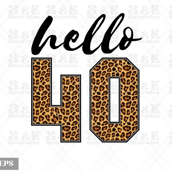 Hello 40 - Etsy