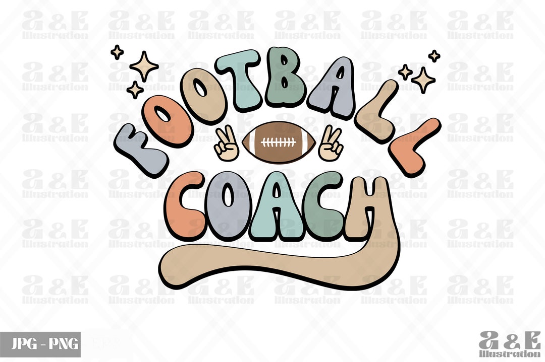 Retro Football Coach PNG: POD Sublimation Design (digital Download) - Etsy
