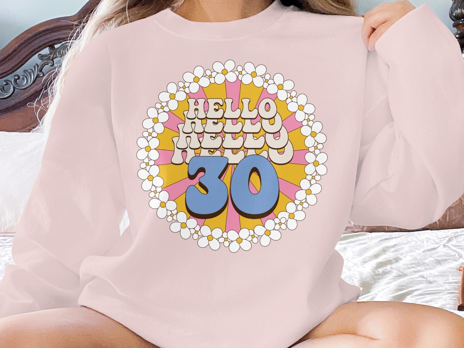 Retro Hello 30th Birthday Png Design Birthday Digital - Etsy