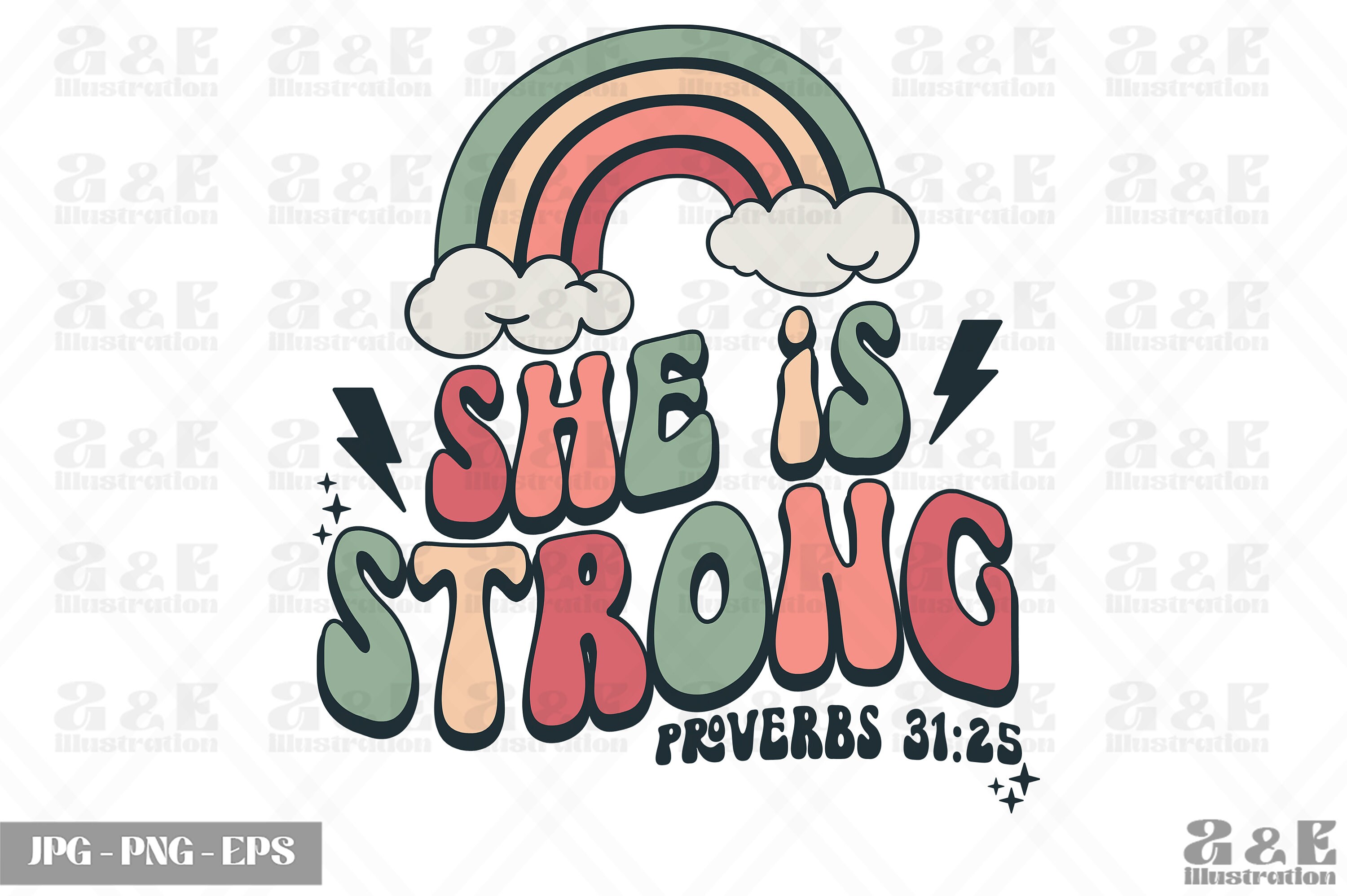 She is Strong Png Design, Christian Digital Download, Bible Quote ...