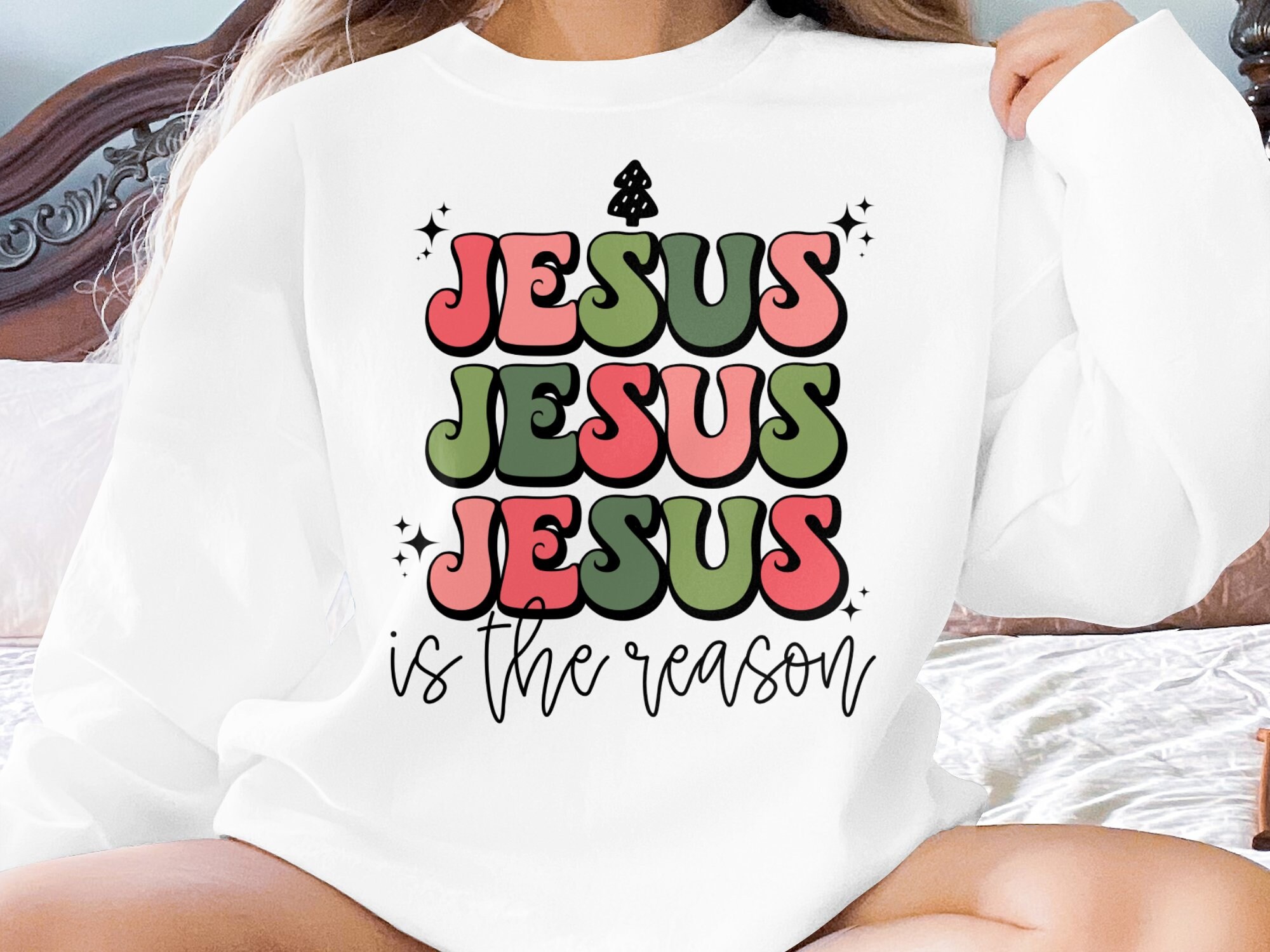 Retro Christmas Jesus PNG Design: Christian Xmas (digital Download) - Etsy