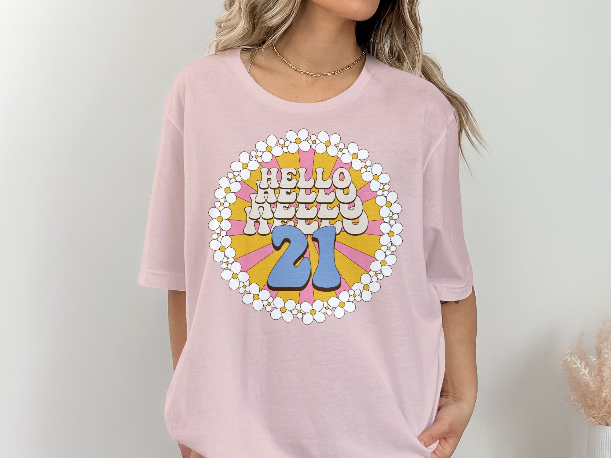 Retro Hello 21st Birthday Png Design, Birthday Digital Download, Party ...