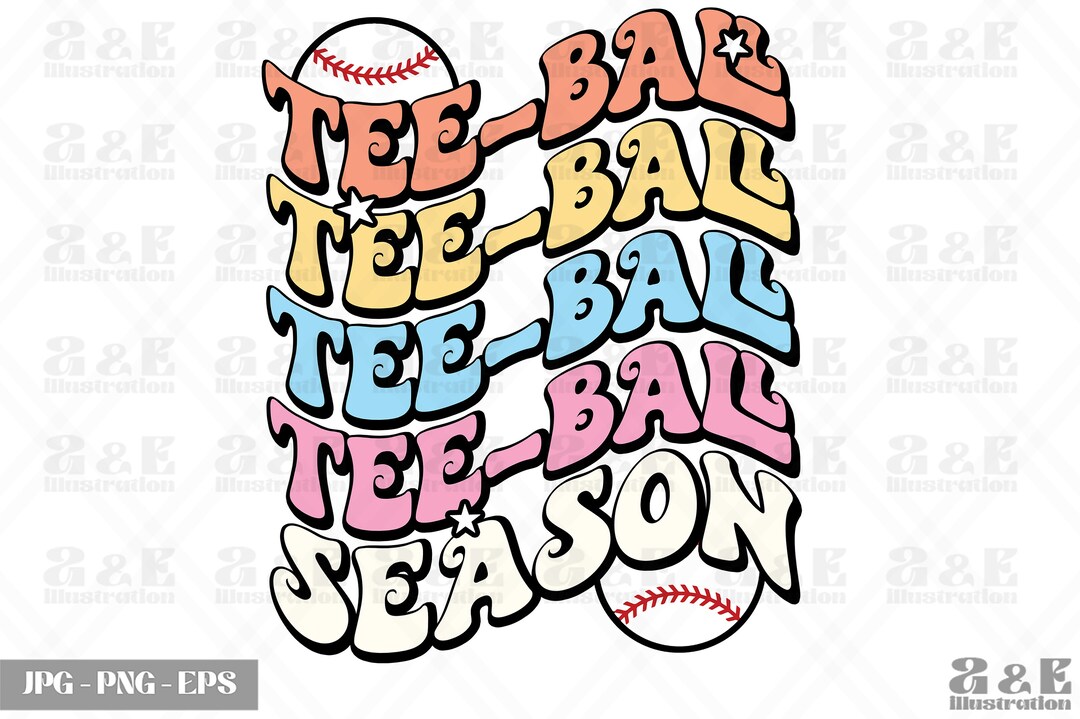 Retro Tee Ball Season Png Design, Tee-ball Digital Download, Tball Mom ...