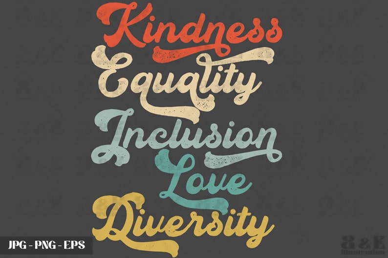 Kindness Png Equality Inclusion Png File Digital Download - Etsy
