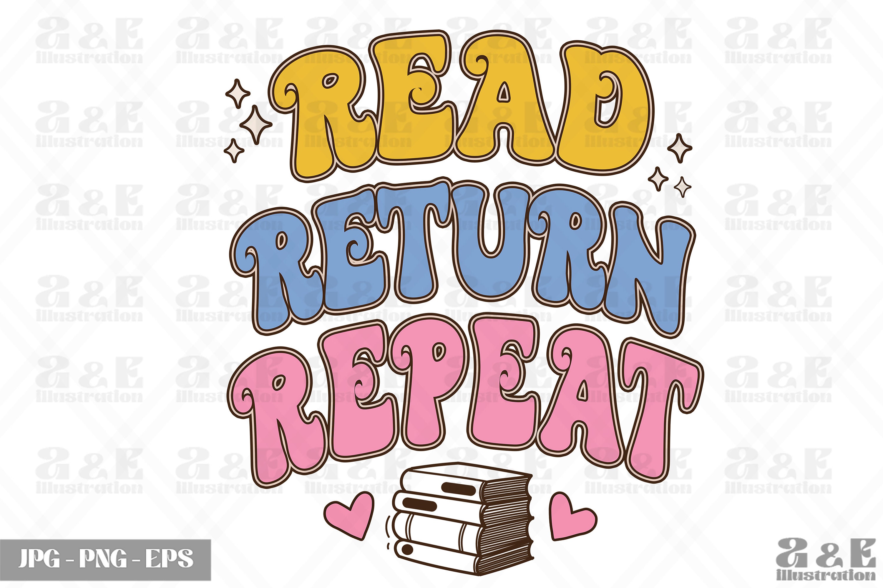 Read Return Repeat Png Design: Book Lover Digital Download - Etsy