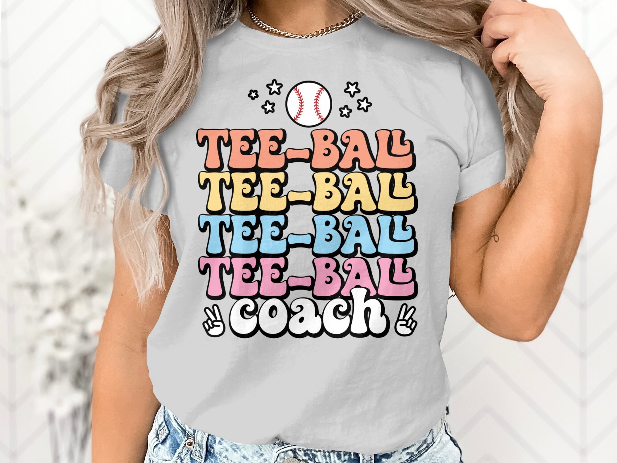 Retro Tee-ball Coach Png Design, Tee-ball Digital Download, Tball Mom ...