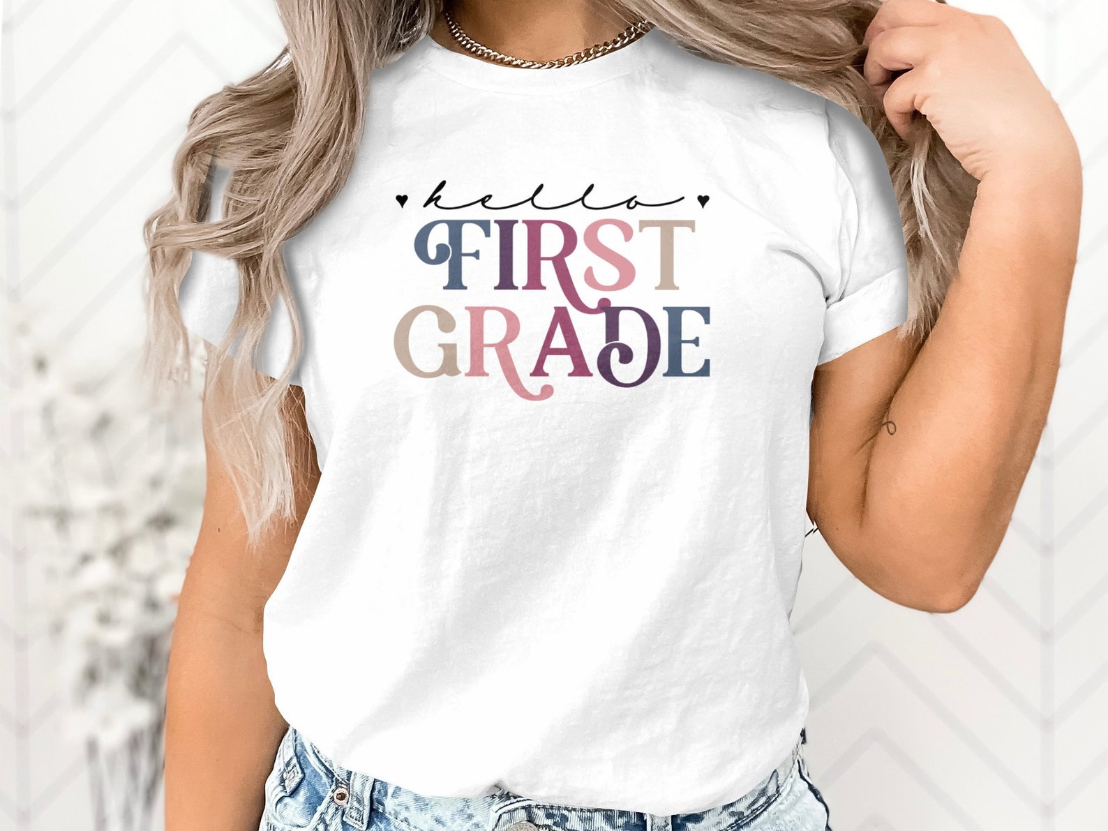 Hello First Grade Png Design, Teacher Digital Download, Teach ...