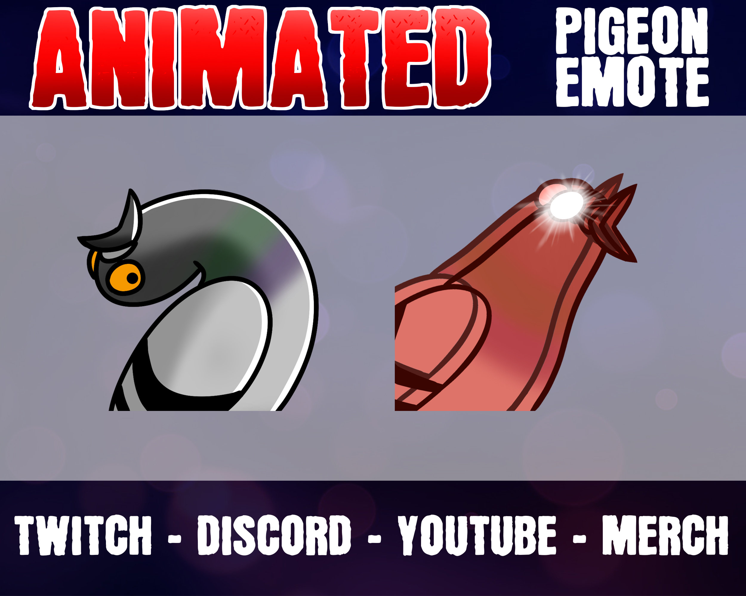 ANIMATED Emote PIGEON Bird MEME Twitch Discord - Etsy UK