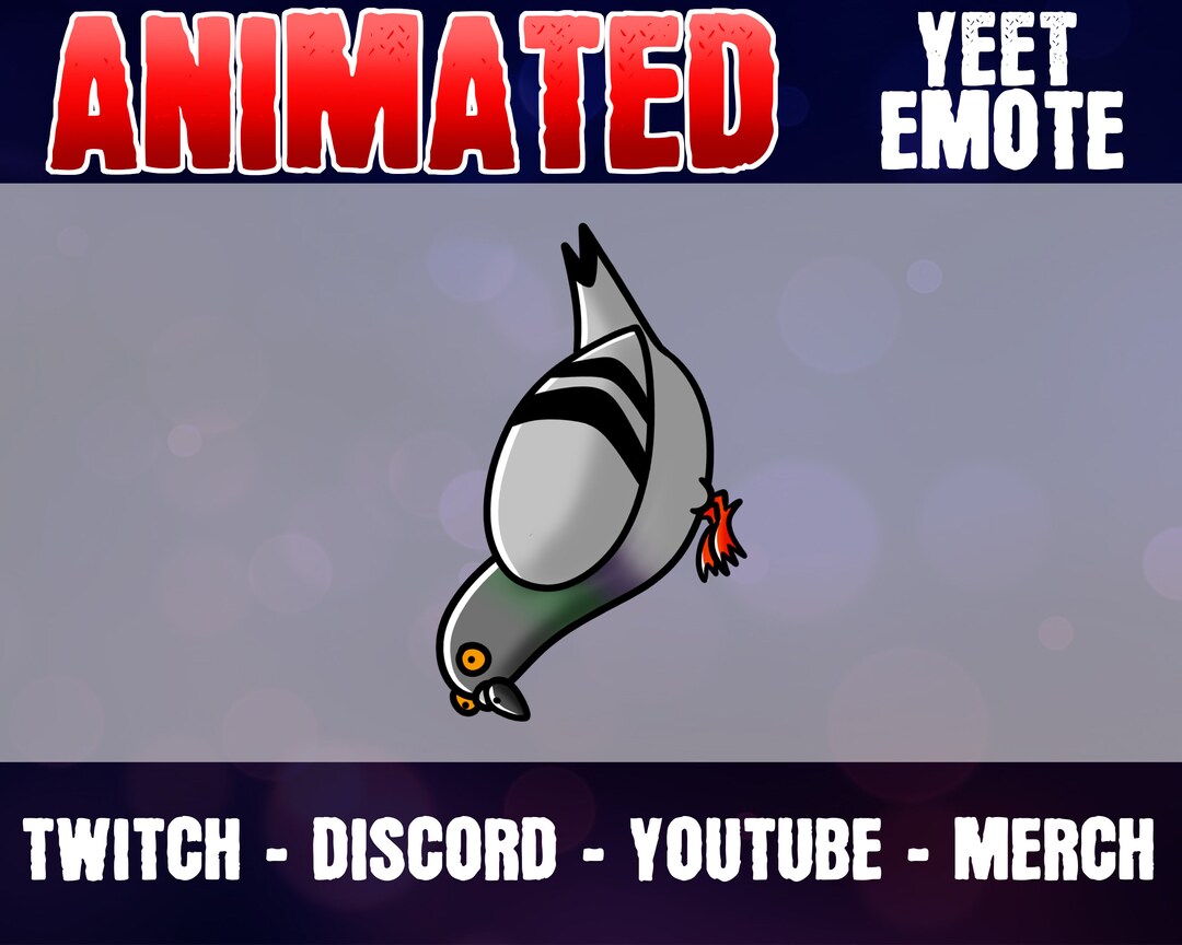 ANIMATED Emote PIGEON Bird YEET Twitch Discord - Etsy