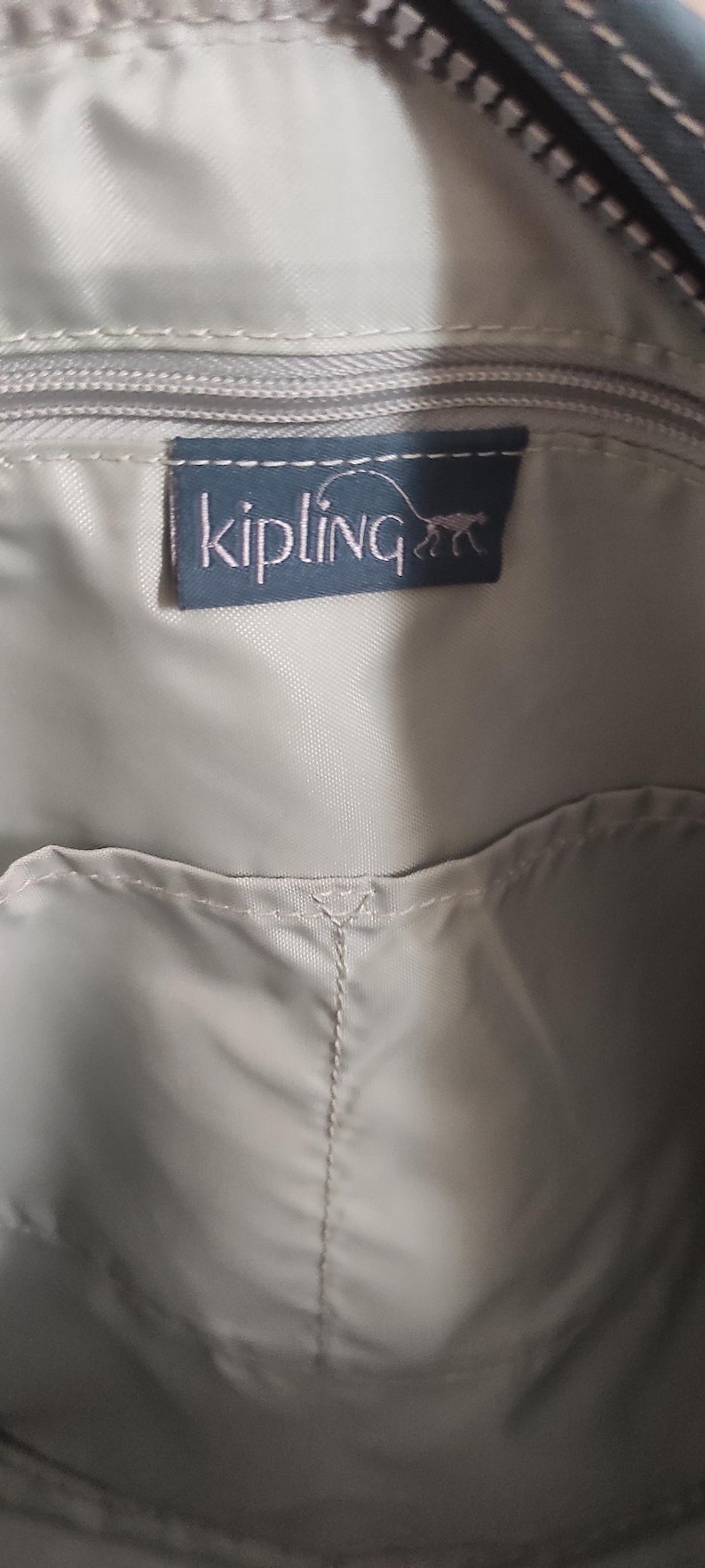 Kipling Messenger Blue Nylon Crossbody Expandable Bag Women's Gabbie ...