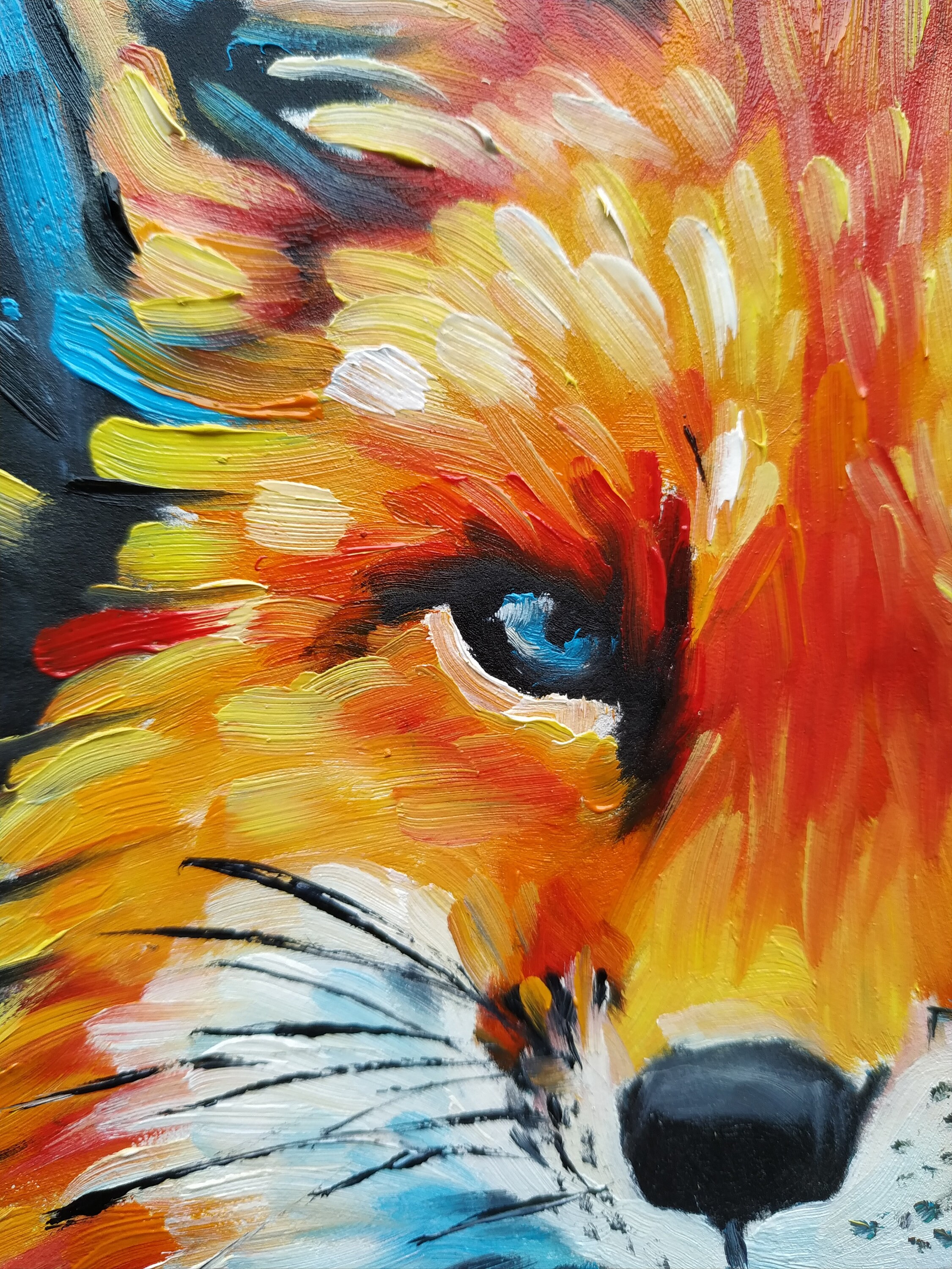 Fox art original oil painting fox 8x10 inch. red fox portrait | Etsy