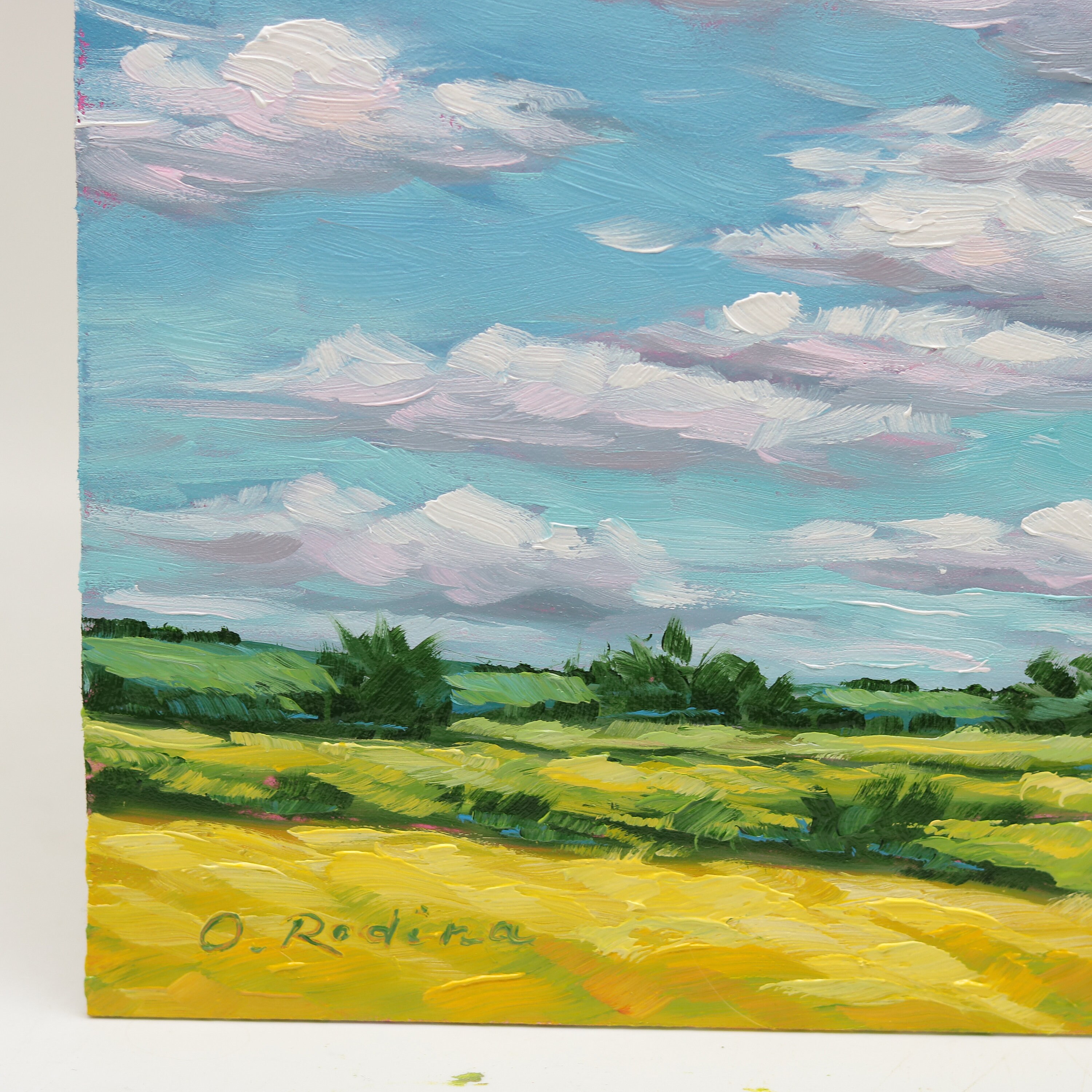 Original Landscape Oil Painting: Midwest Prairie Cloudscape Art - 10x10 ...