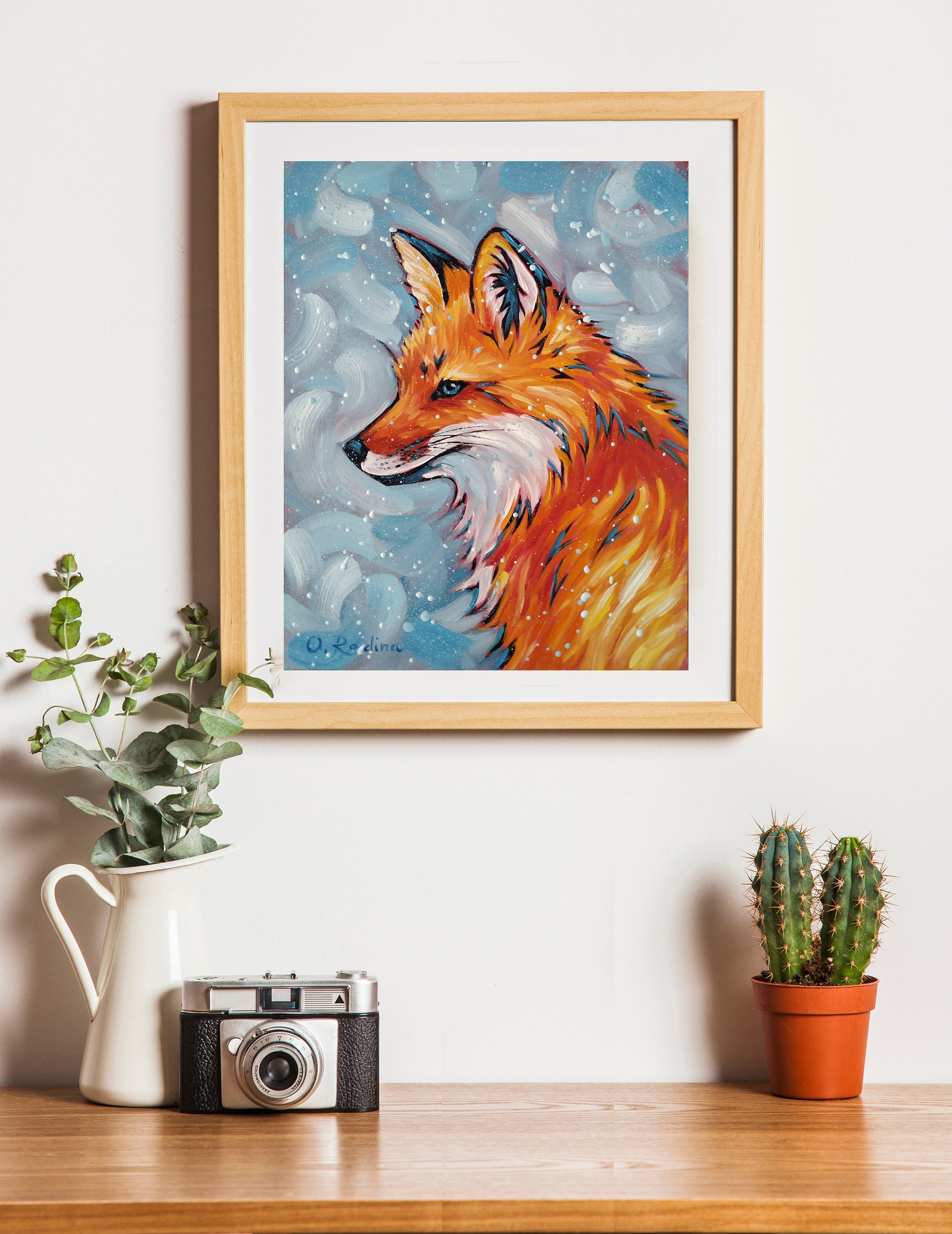 Original Fox Painting Portrait Fox Oil Painting Original Art - Etsy