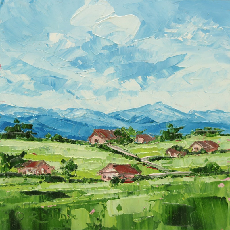 Countryside Painting - Etsy