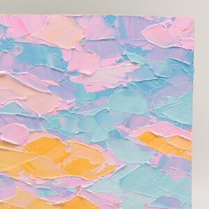Colorful Landscape Art Abstract Small Oil Painting Sunset Landscape ...