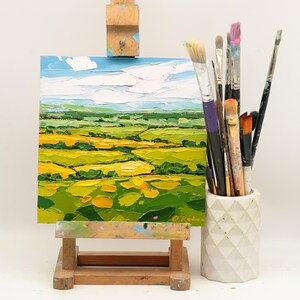 Midwest Landscape Oil Painting Original Impasto Countryside Wall Art ...