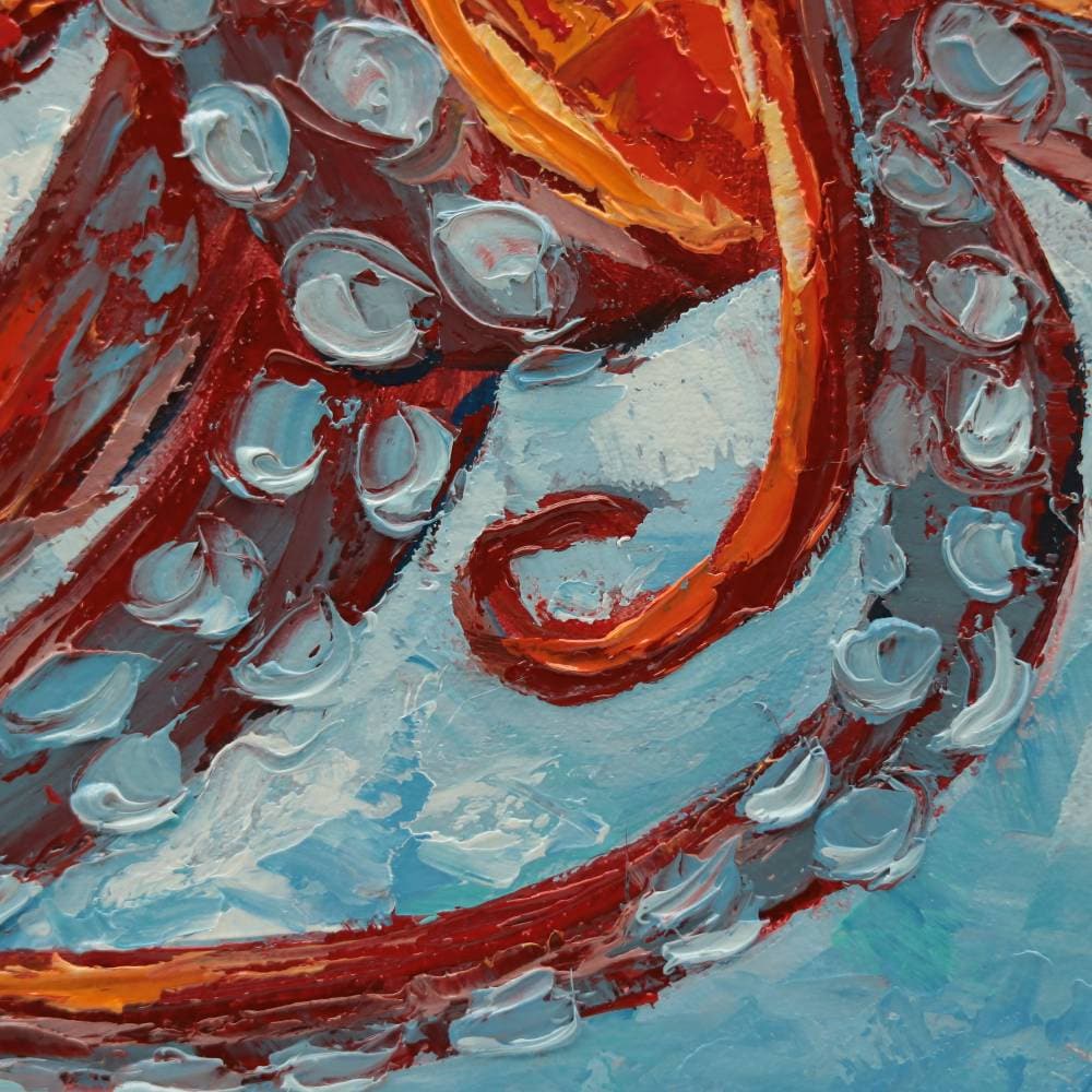 Octopus Oil Painting