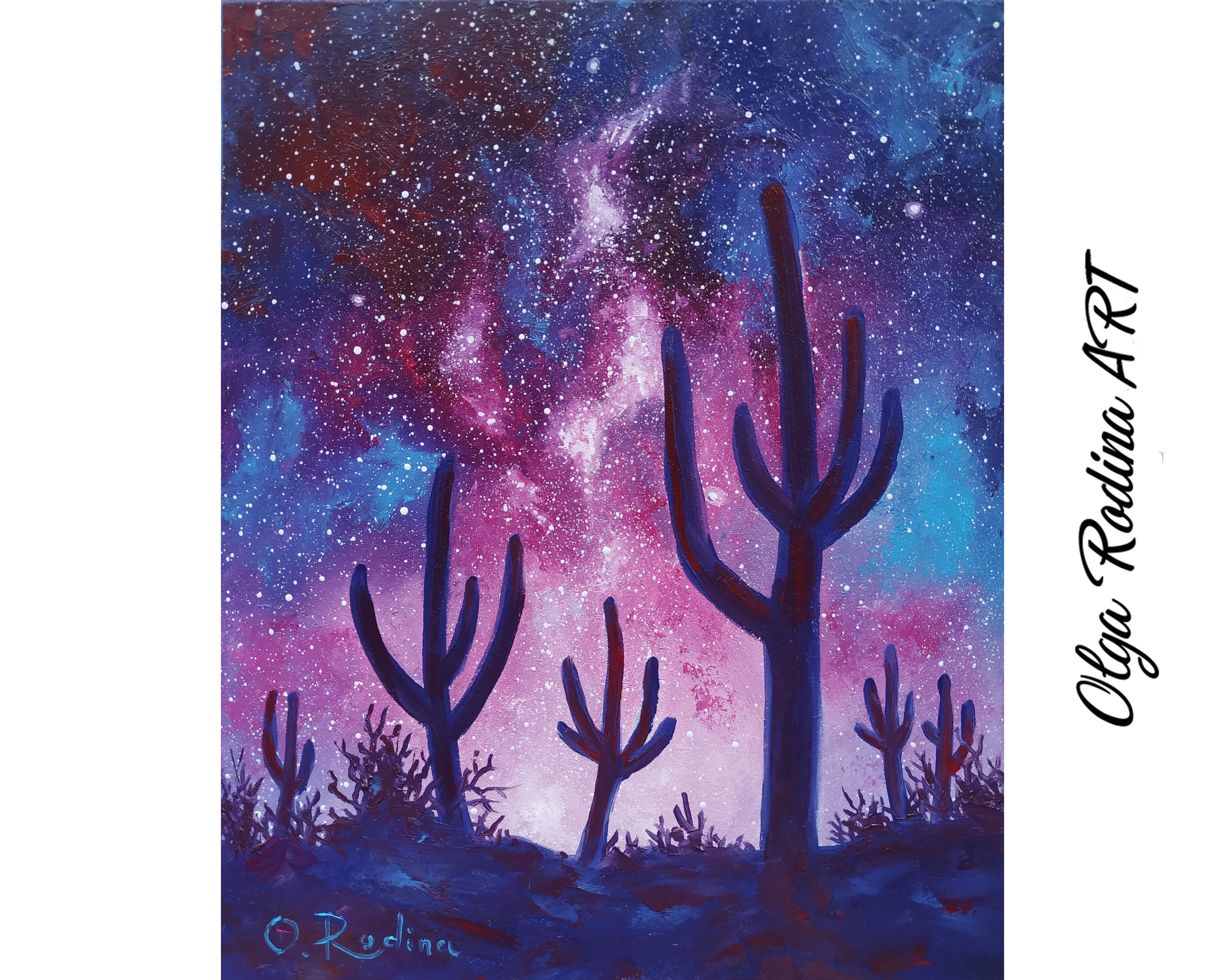 Desert Night Painting
