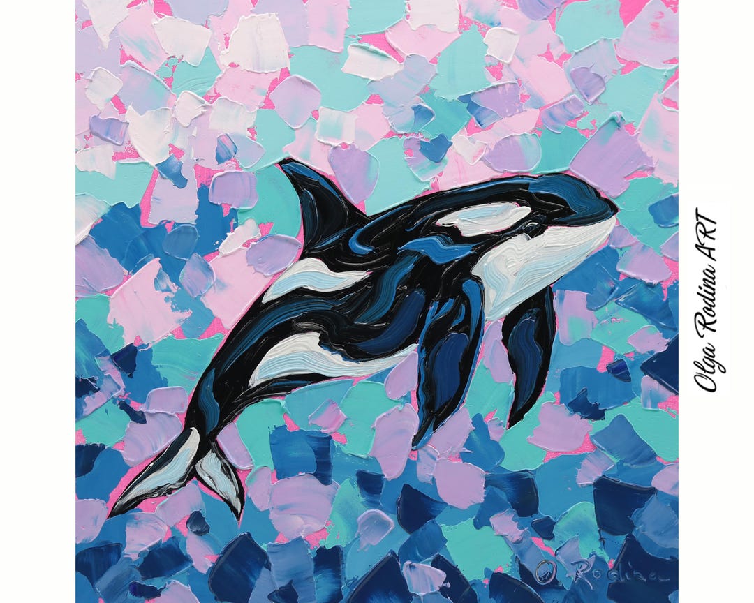 Orca Oil Painting Killer Whale Art Original - Etsy