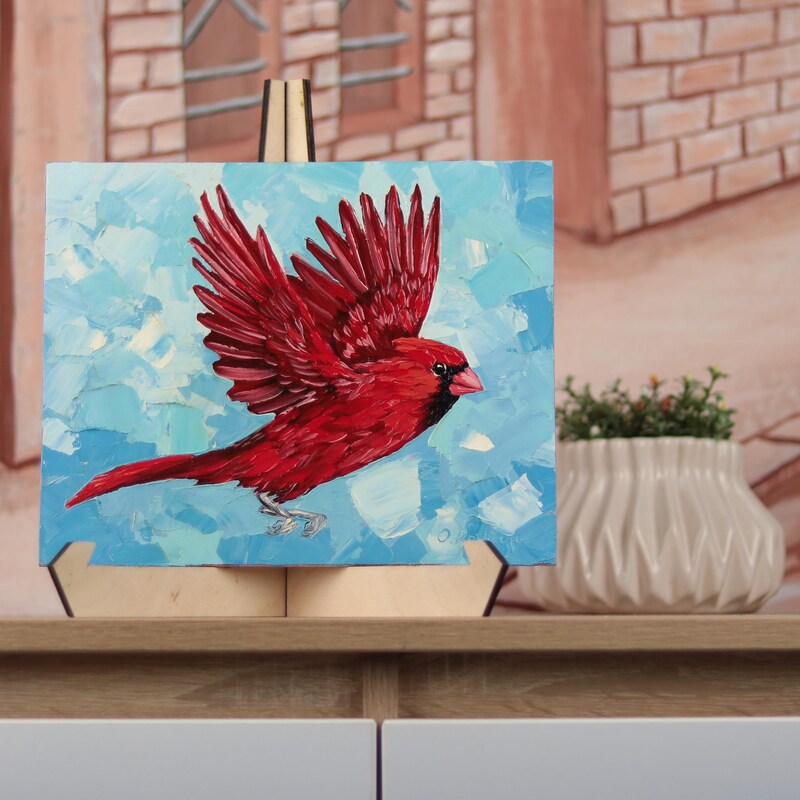 Cardinal in Flight - Etsy