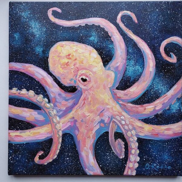 Octopus Painting - Etsy