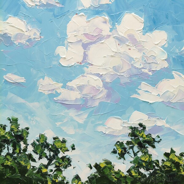 Blue Sky Painting - Etsy