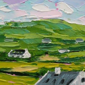 Ireland Oil Painting Irish Countryside Original Art Abstract Landscape ...