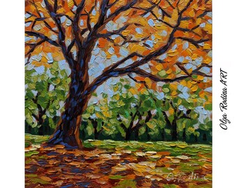 Oak Tree Painting - Etsy