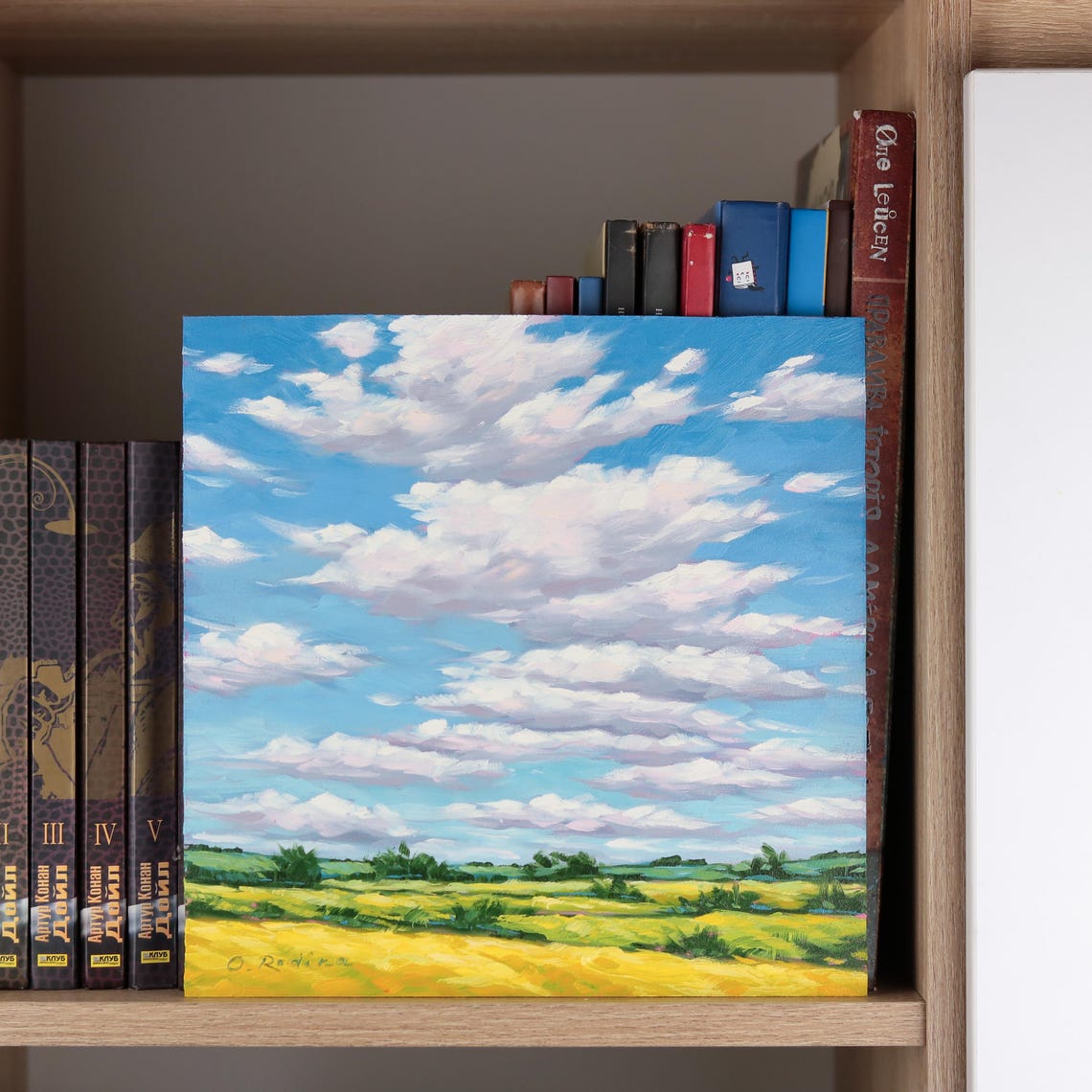 Original Landscape Oil Painting: Midwest Prairie Cloudscape Art - 10x10 ...
