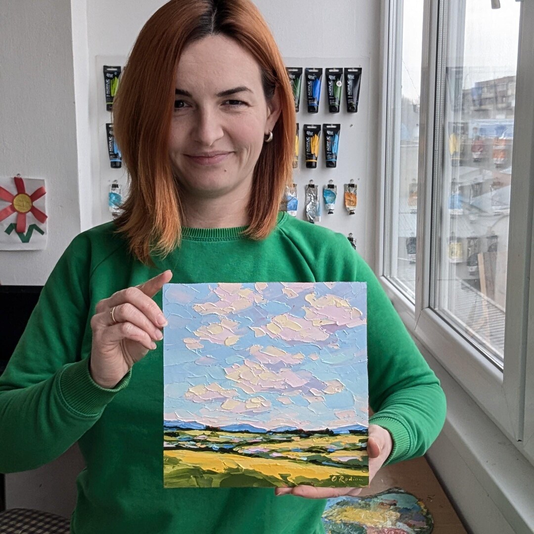 Original Oil Painting - Midwest Landscape Art - Prairie Cloud Painting ...