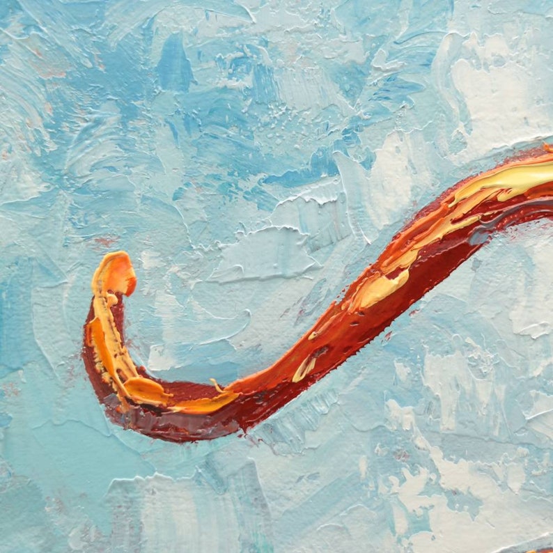 Octopus Oil Painting Original on Canvas 12x16 - Etsy