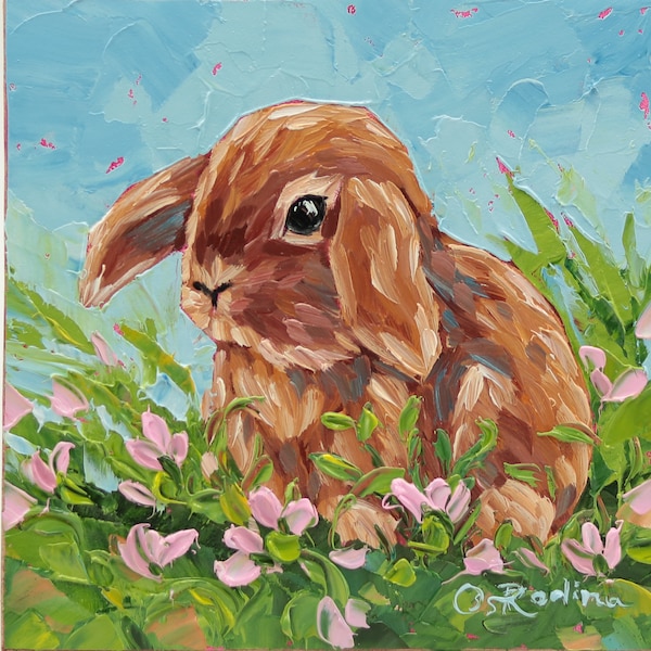 Rabbit Painting - Etsy