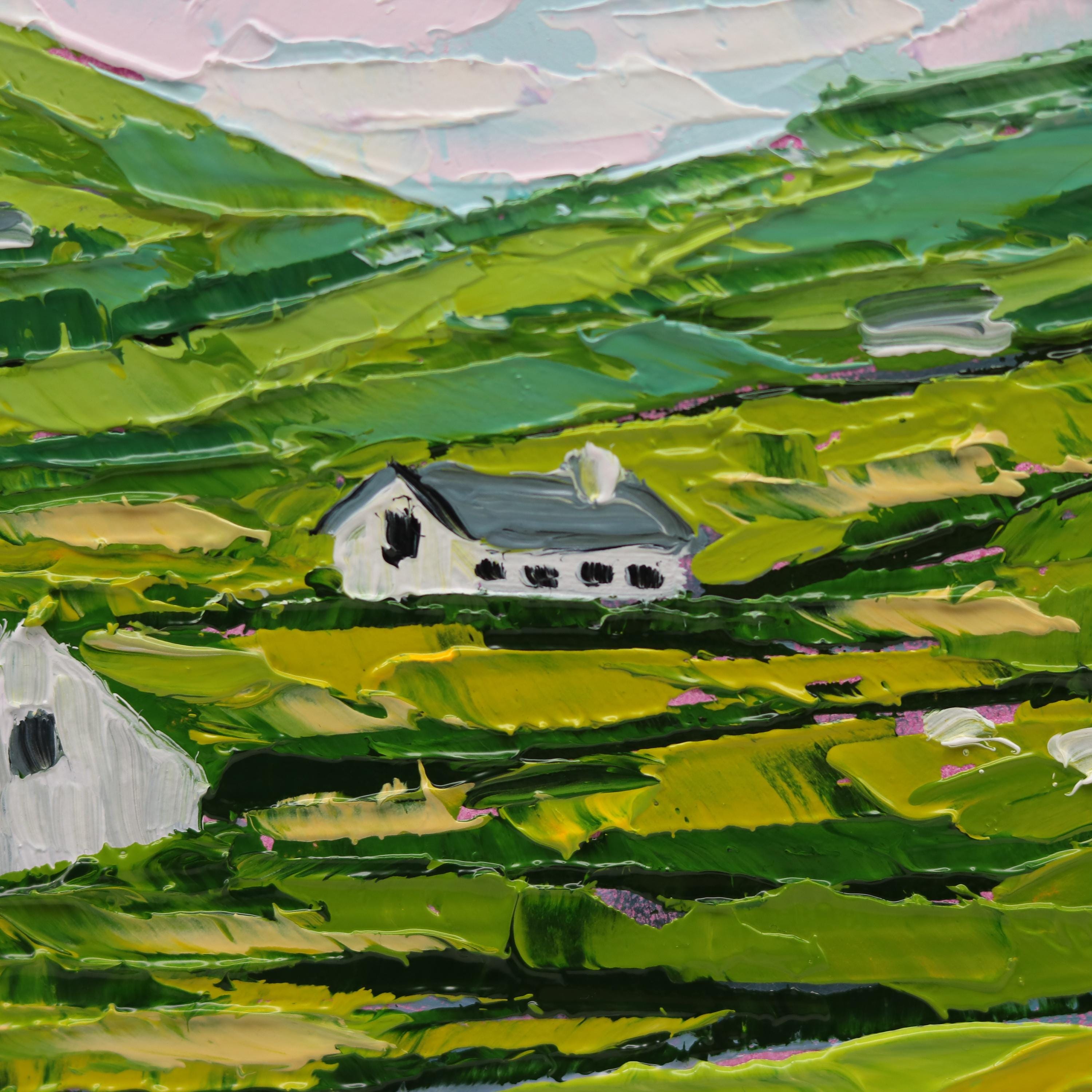 Ireland Oil Painting Irish Countryside Original Art Abstract Landscape ...