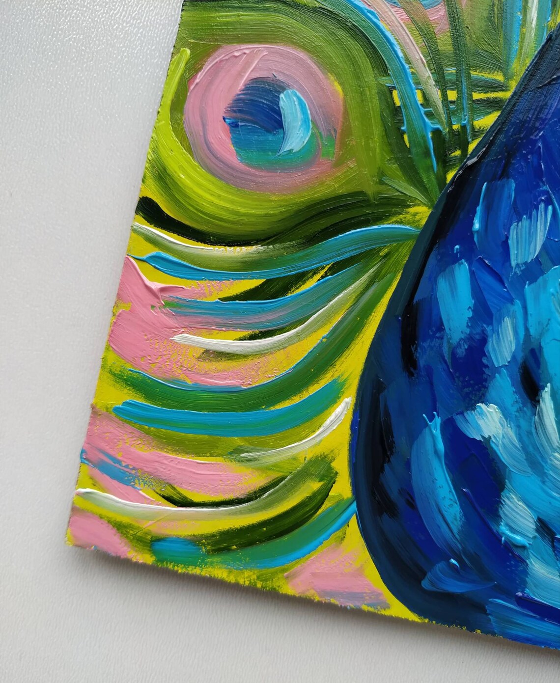 Peacock Original Oil Painting on Canvas Peacock Painting | Etsy