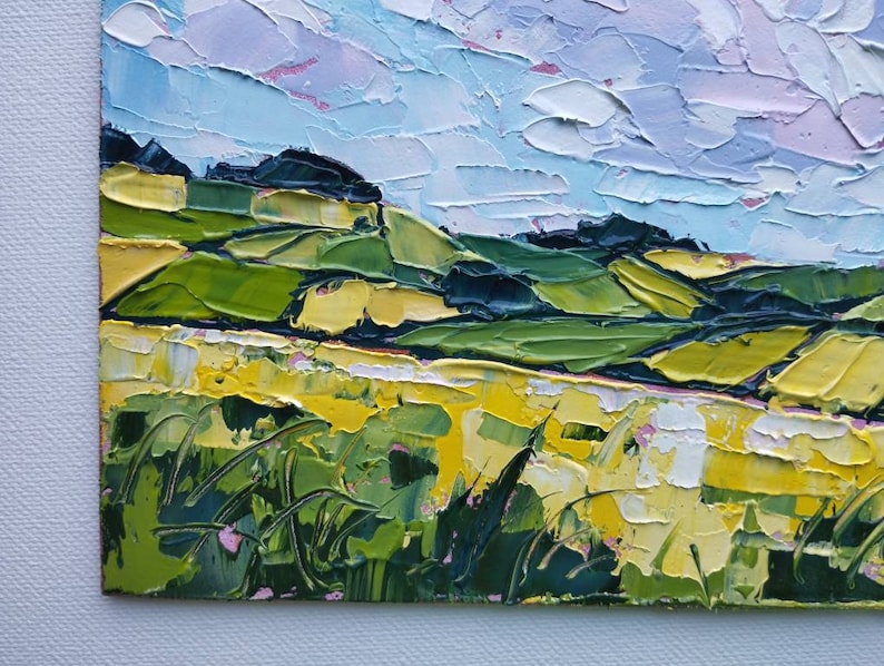 Cloud Painting Original Small Midwest Landscape Painting - Etsy