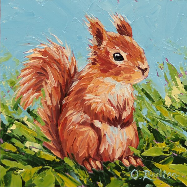 Squirrel Painting - Etsy