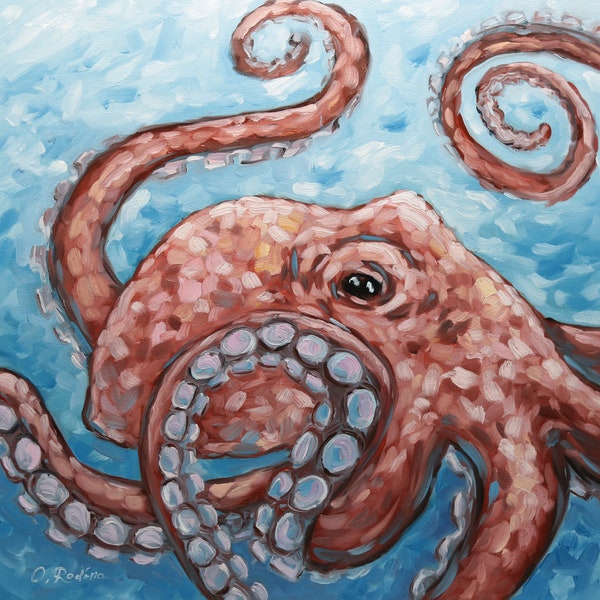 Octopus Painting - Etsy